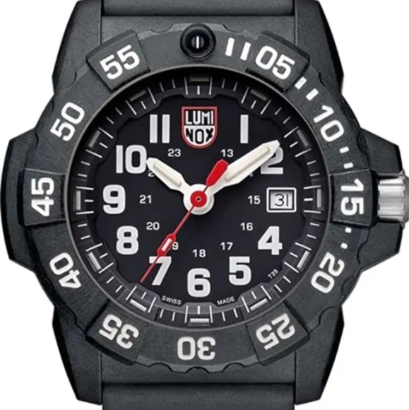 Luminox | Accessories | Luminox Watch Navy Seal Black Dial Red Second ...